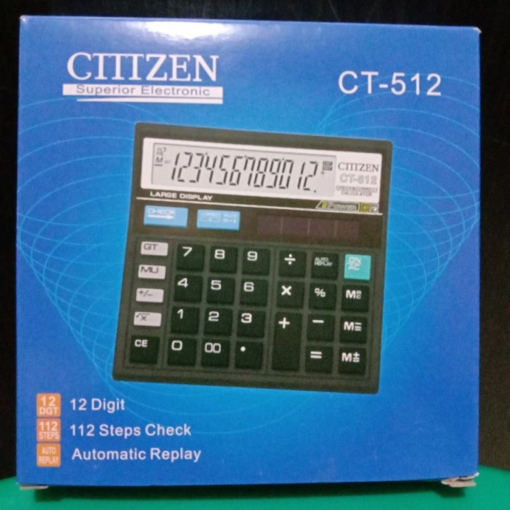 Kalkulator 12 Digit 512 / Calculator / Alat Hitung CITIZEN CT 512 | Lazada Indonesia