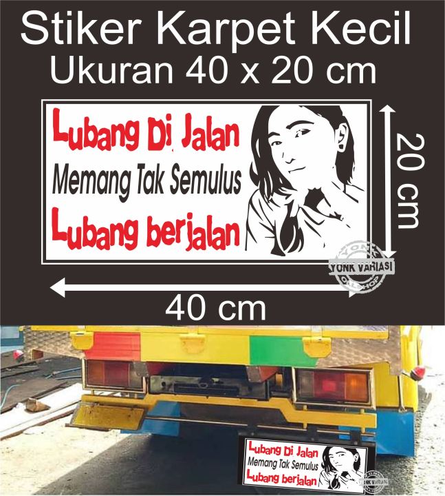 Stiker Karpet Mobil Truck / Catting Sticker Karpet Kecil Ukuran 40 X 20 ...