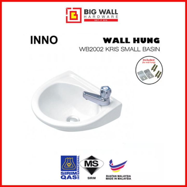 INNO WB2002 / WB2009 / WB2001 Wall-Hung Ceramic Basin for Bathroom ...