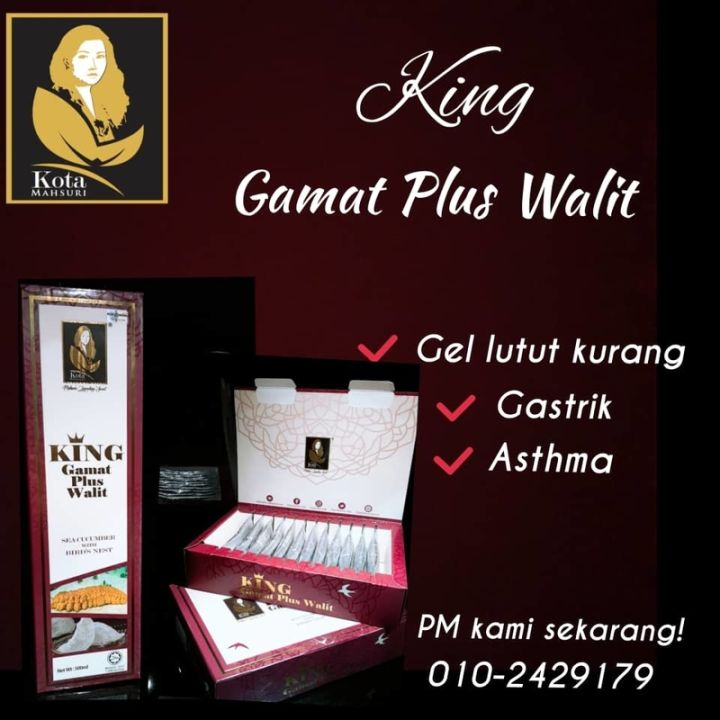 King Gamat Plus Walit (500ml) Bird's Nest and Sea Cucumber Collagen - Sarang burung dan Gamat ...