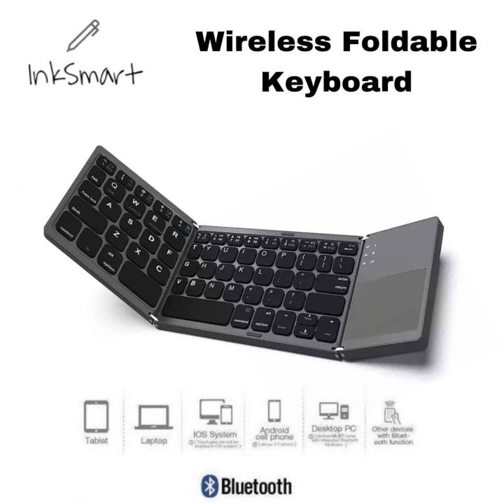 [SG Seller] Wireless Foldable Bluetooth Keyboard with Touchpad for ...