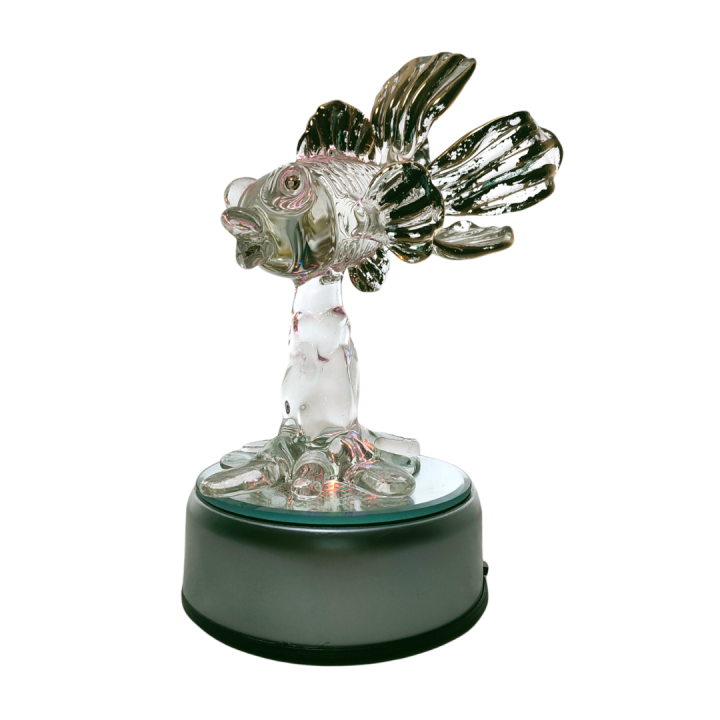 Goldfish Glass Figurine in Rotating Base | Lazada PH