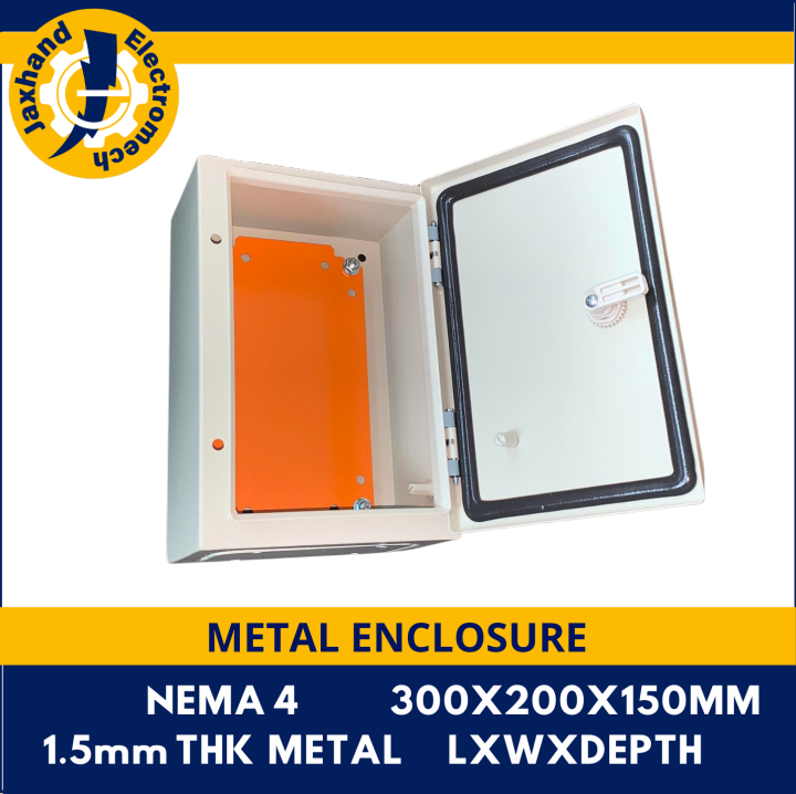 Metal Enclosure 300mm(L) X 200mm(W) X 150mm(D), IP65 ./Metal Box ...