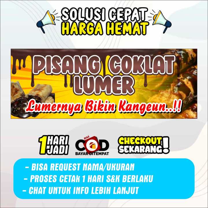 Spanduk/Banner/Backdrop Piscok Custom Free Desain | Lazada Indonesia