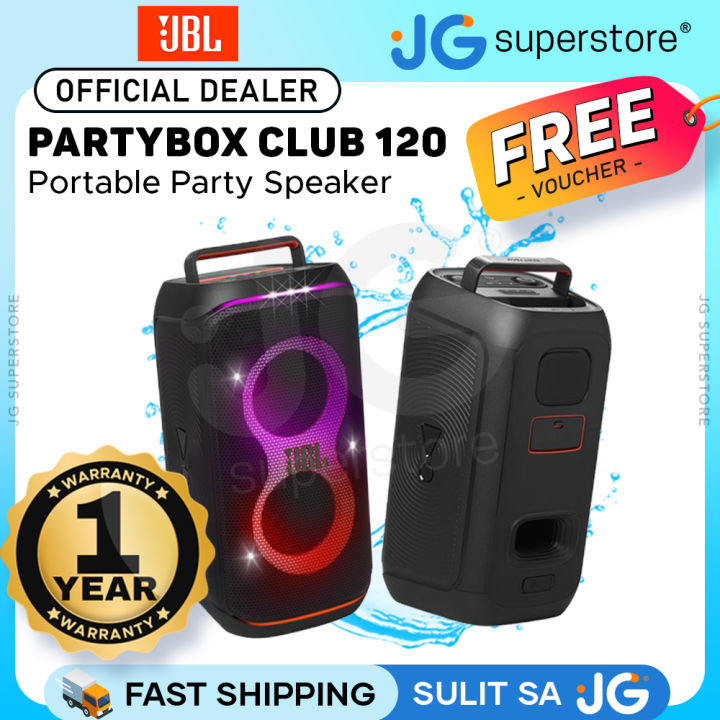 JBL Partybox Club 120 Portable Bluetooth Party Speaker, IPX4 Rated ...