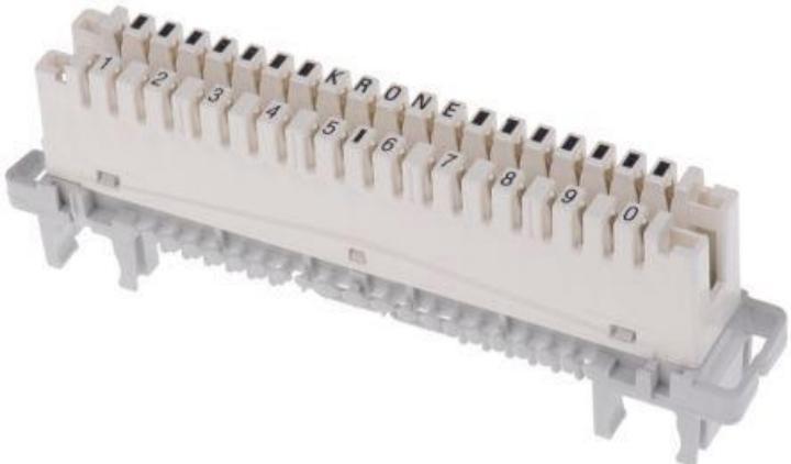 Krone 10-pair Disconnection Module PROFIL Mounting Termination Wiring ...