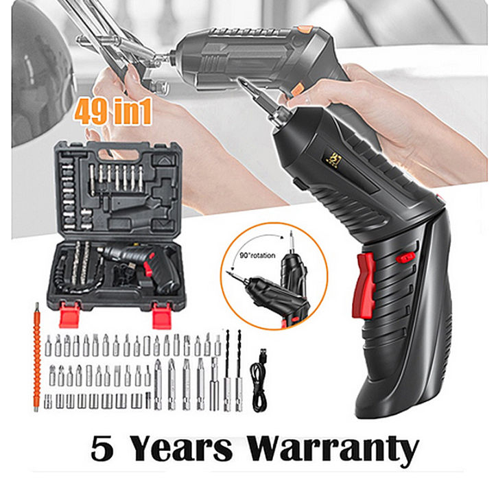 Cordless Screwdriver 4.2 V / Mesin Bor Cordless Mini 48pcs Set / Bor ...