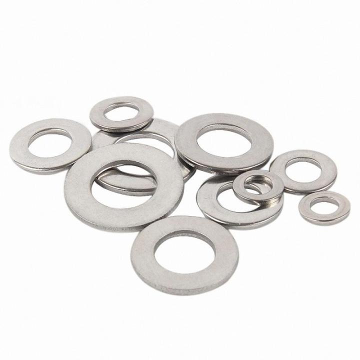 5-100pcs 304 Stainless Steel Flat Washer Plain Gasket for M2.5 M3 M5 M8 ...