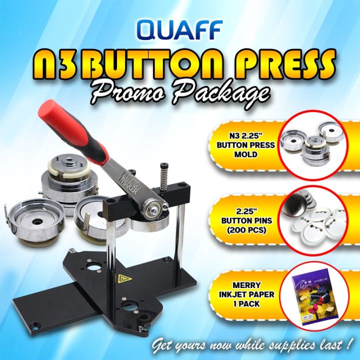 Quaff Button Pin Press Machine N3 Swing Type Body And Mold (Promo ...