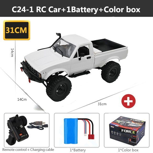 2025 WPL C24-1 4WD 1:16 RC Car 2.4G RC Proportional Control Crawler Off-road Car Buggy with LED ...