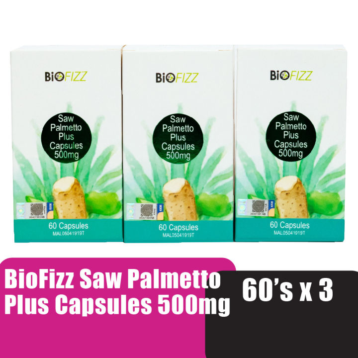 BIOFIZZ Saw Palmetto Plus Capsule 500mg 60'S X 3 Saw Palmetto ...
