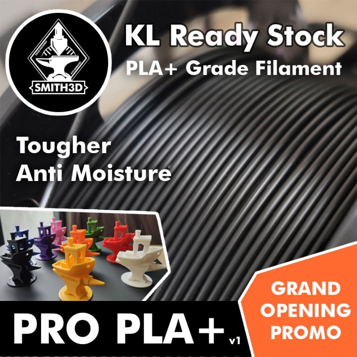 Smith3D PLA PRO / PLA+ Filament 1KG 1.75mm - Black White Orange Red ...