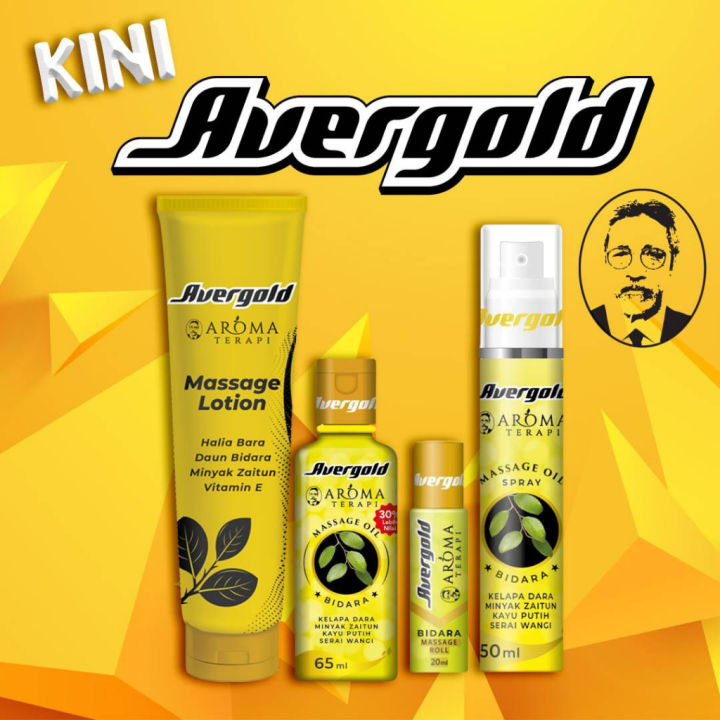 AVERGOLD AROMA TERAPI MASSAGE OIL PLUS & SPRAY PLUS 100% ORIGINAL BY HQ ...