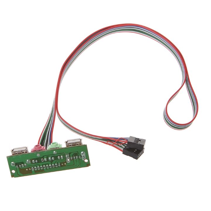 PC Computer Case Front Panel USB Audio Port Mic Earphone Cable New ...