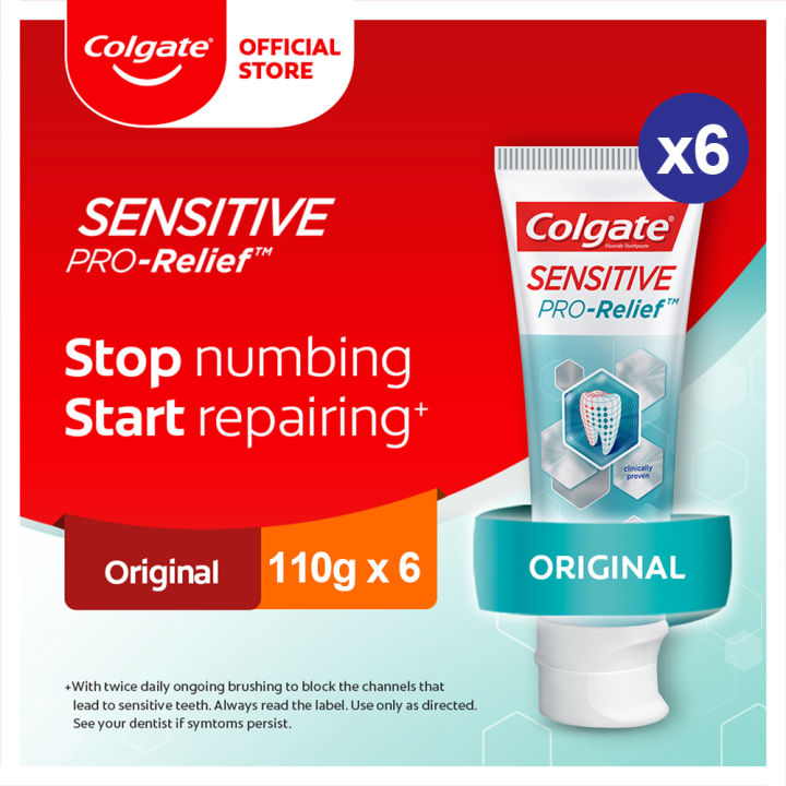 Colgate Sensitive Pro Relief Original Toothpaste 110g [Bundle of 6 ...