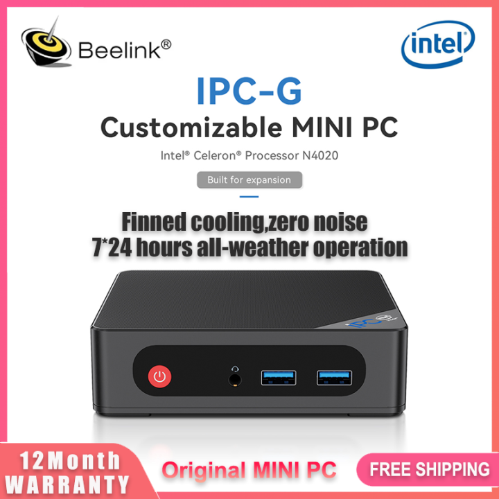 Beelink MINI PC Intel Celeron N4020 Windows DDR4 8G+128G EMMC IPC-G Finned Cooling 7*24 Hours ...