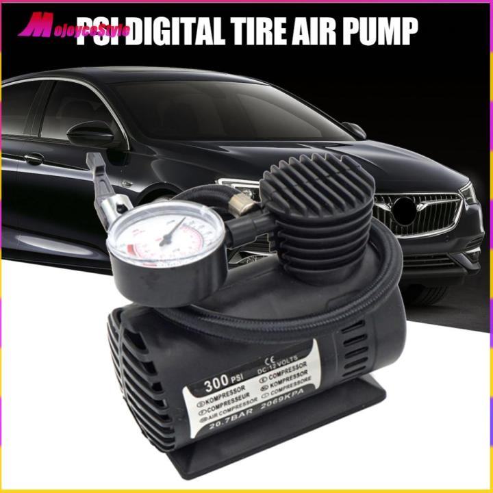 12V 300PSI Electric Tire Inflator with Gauge Auto Inflatable Pump Heavy ...
