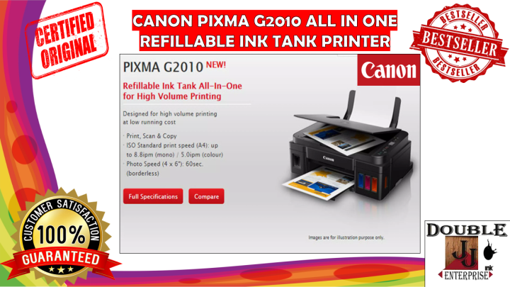 CANON PIXMA G2010 ALL IN ONE REFILLABLE INK TANK PRINTER | Lazada PH