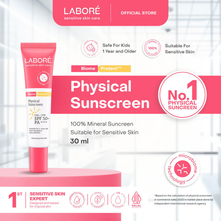 Labore Physical Sunscreen SPF 50 PA++++ 30 ml / 10 ml - Mineral ...