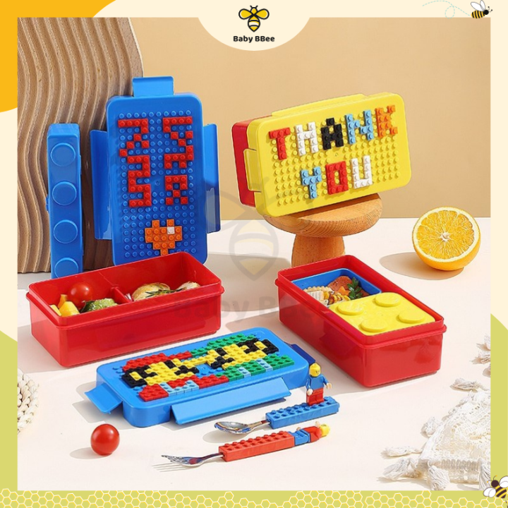 Bento Box Lunch Box with Lunch Bag Kids Portable Sealed Lunch Box Bekas ...