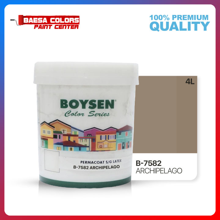 BOYSEN B-7582 ARCHIPELAGO SEMI GLOSS LATEX 4L | Lazada PH