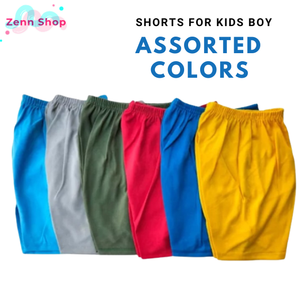 3 TO 6 PCS COTTON SHORTS COLORED FOR KIDS BOY ASSORTED COLORS ONLY(NO ...