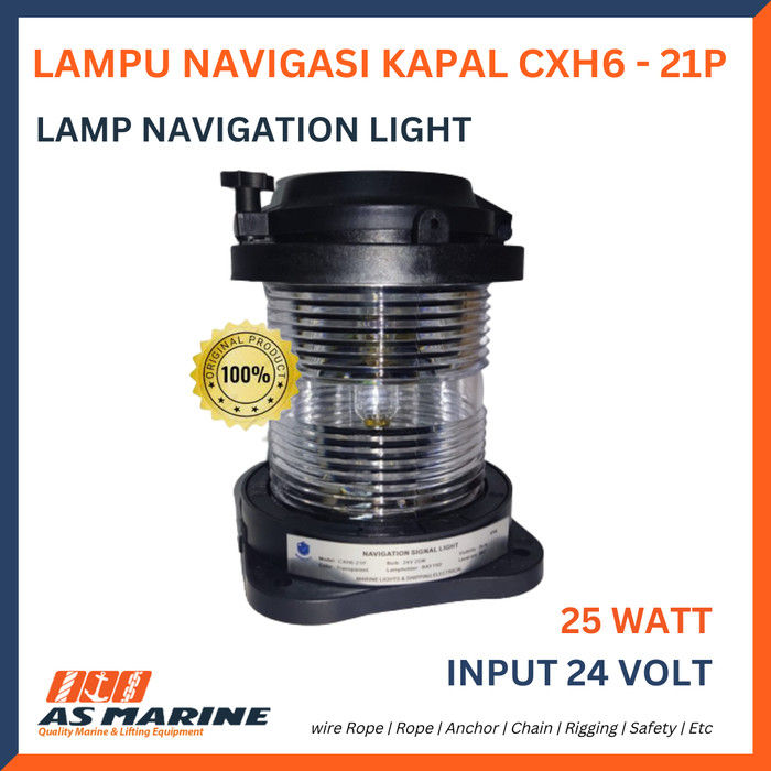 Lampu Navigasi Kapal CXH6 - 21P / Lamp Navigation Light 24V 25W Putih | Lazada Indonesia