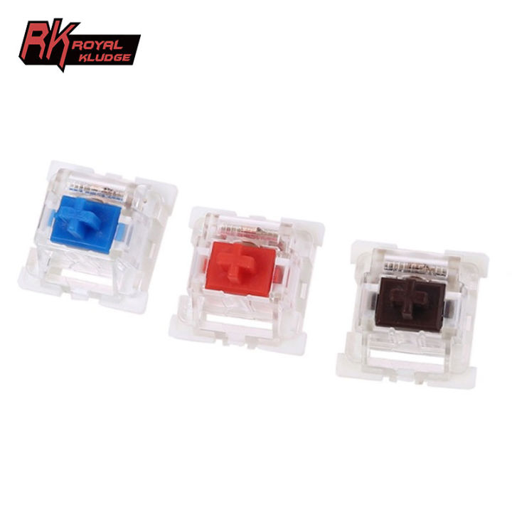 RK ROYAL KLUDGE Linear Mechanical Keyboard Switches 3/5-Pin Red/Brown ...