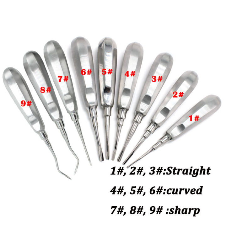 Dental Elevator Tooth Elevators Stright Curved Root Stainless Steel ...