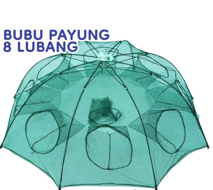 Perangkap Bubu Payung 8 Lubang Alat Jaring Pancing Jala Ikan Udang ...