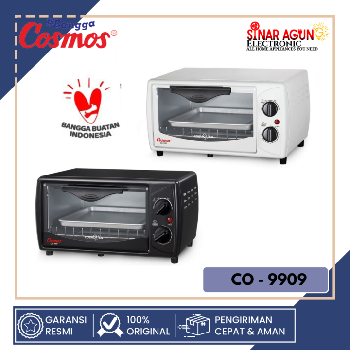 COSMOS OVEN 9 LITER 350WATT CO-9909 / CO 9909 / CO 9909 - 100% ORI ...