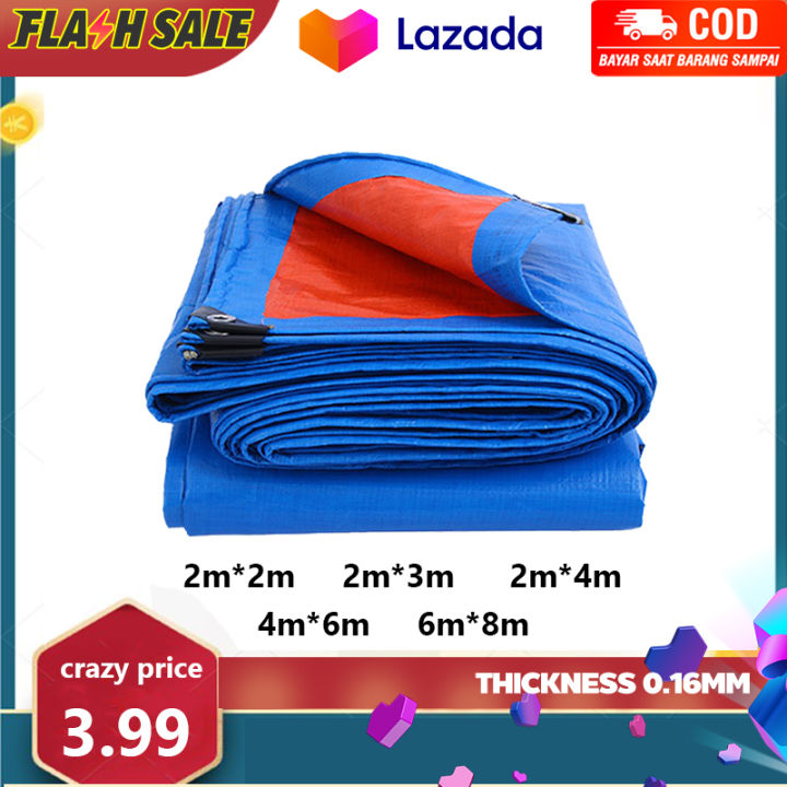 PE Blue Orange Tarpaulin Canvas（6FT~26FT） large size Flysheet ...