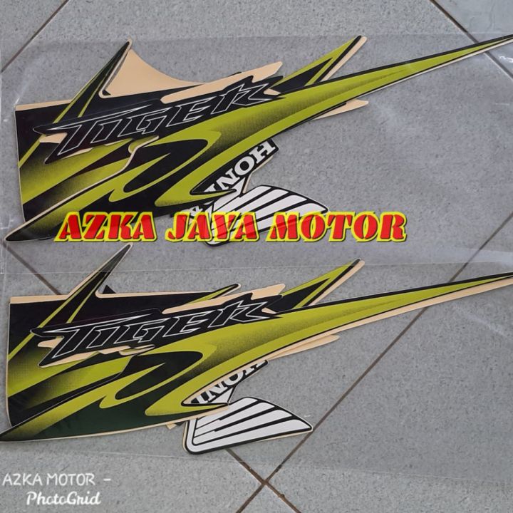 Striping full body honda Tiger Revo warna hitam hijau | Lazada Indonesia