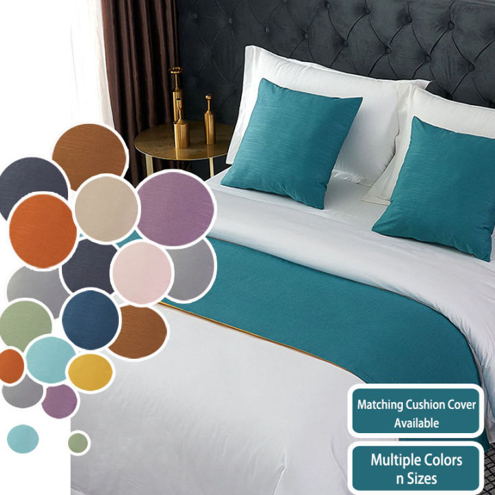 Modern Bed Runner with 16 Solid Colors Sized from 20in*71in up to 20in ...