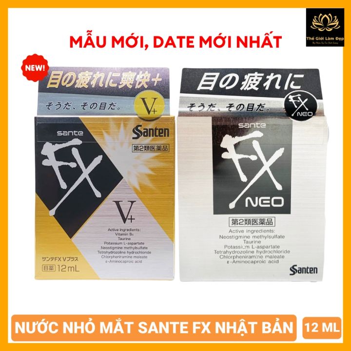 Nước nhỏ mắt Sante Fx Nhật Bản Neo eye drops japan bạc vàng V+ 12ml dung dịch rửa giúp sáng ...