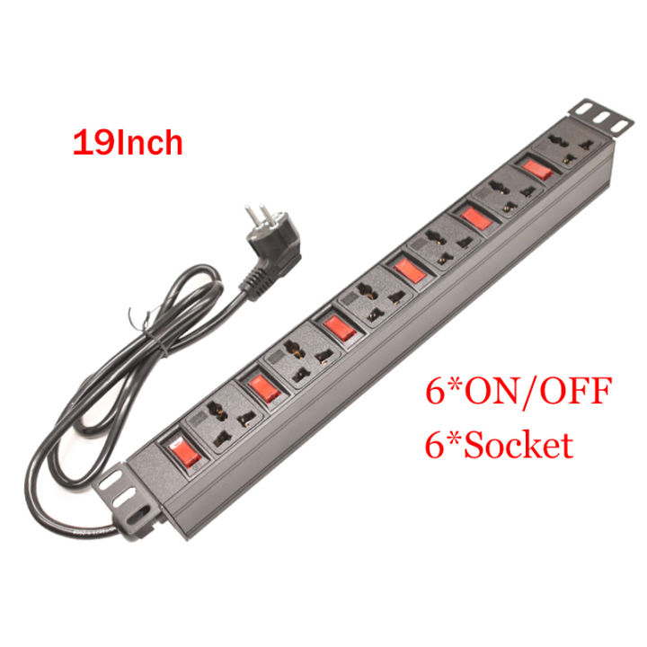 Server Rack PDU power strip power distribution unit, 6 Socket 6 ways universal extension socket ...