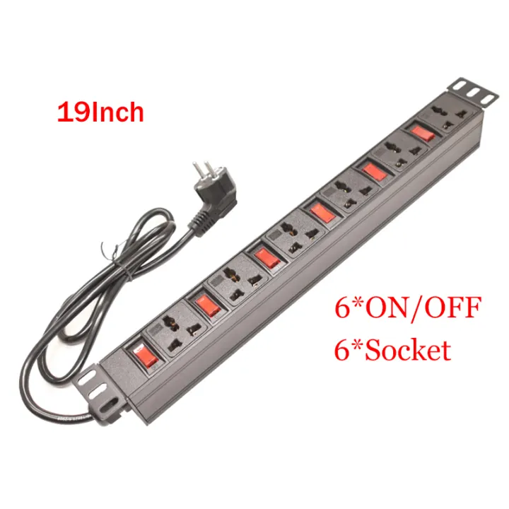 Server Rack PDU power strip power distribution unit, 6 Socket 6 ways ...