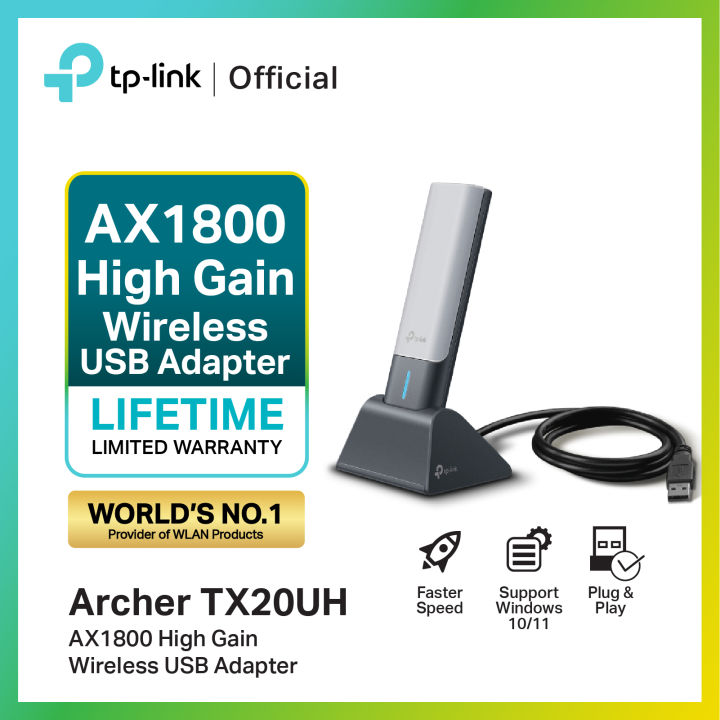 TP-Link Archer TX20UH AX1800 High Gain Wireless USB Adapter ตัวรับไวไฟ ...