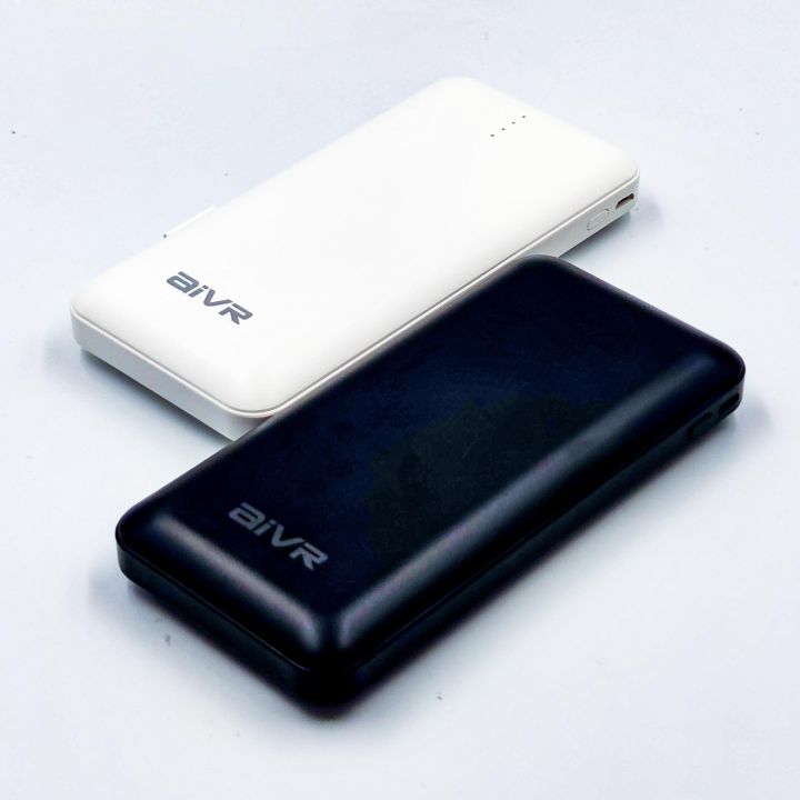 AIVR Y112 10,000mAh Powerbank with Built-in 3-in-1 Cable (Black / White ...
