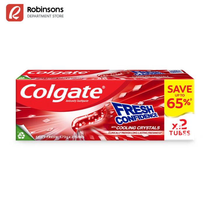 Colgate Fresh Confidence Spicy Fresh Toothpaste with Cooling Crystals ...