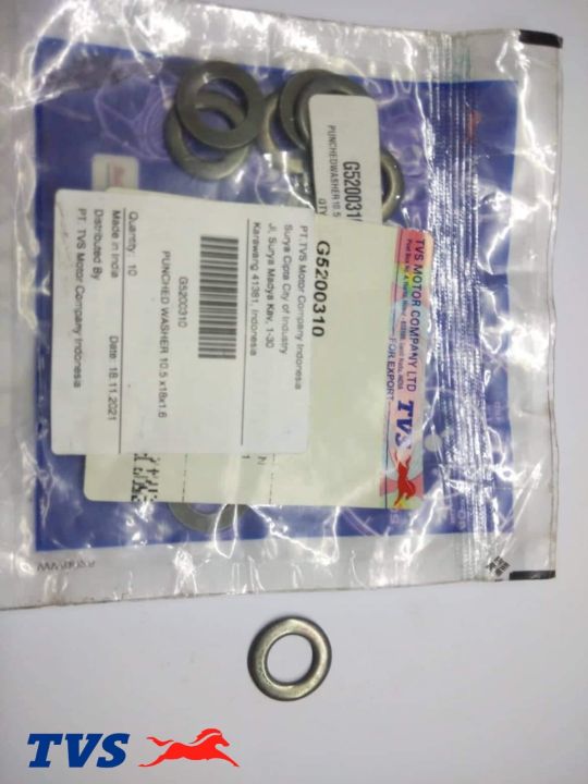 TVS KING 200CC - G5200310 PUNCHED WASHER 10.5 x18x1.6 TVS Motorcycle ...