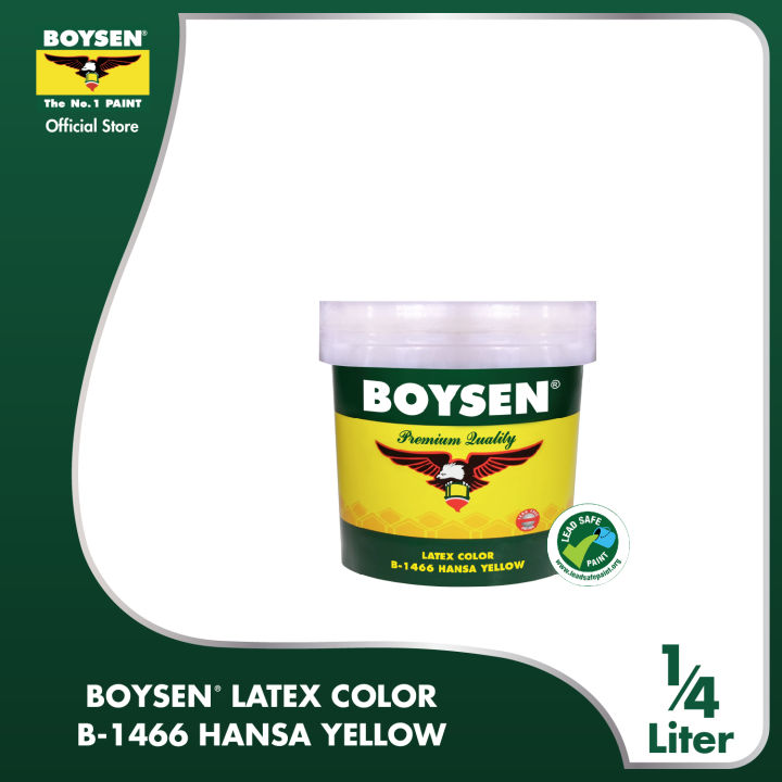 BOYSEN Latex Color Hansa Yellow B1466-1/4L | Lazada PH