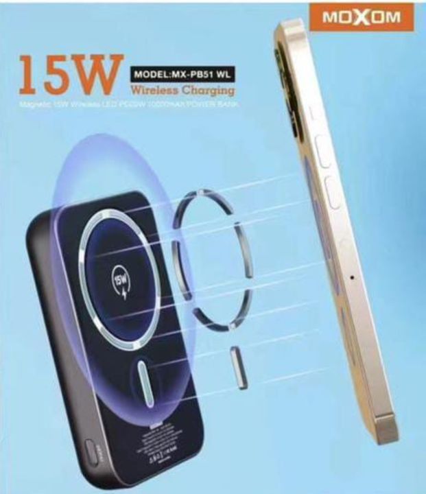 MOXOM Magnetic Power Bank 20W PD For Iphn w/ LED Display & Stand (10 ...