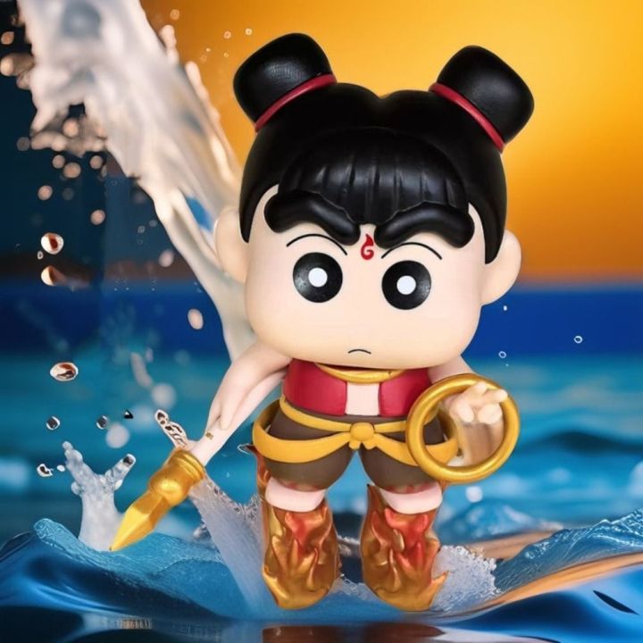 GUTUN Anime Peripheral Crayon Shin-Chan Figure Model Toy PVC Doll Nezha ...