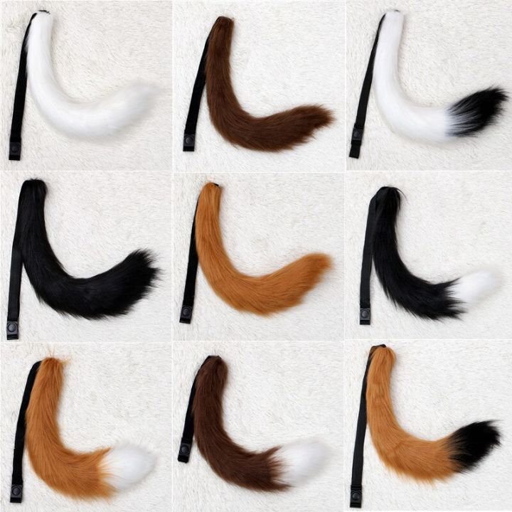 Anime Animal Tail Cosplay Costumes Props Cat Fox Plush Tails Role Play ...