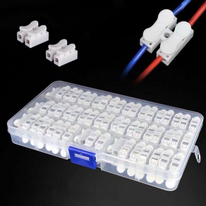 55 Pcs Push Quick Wire Cable Connector Wire Connector Kit Spring Type ...