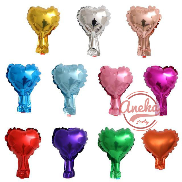 Balon foil love mini 10 cm / balon hati / balon foil hati mini / balon ...