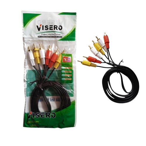 Kabel Av Aux Rca 3 in 3 Visero Original Gold Plate Untuk Tv Tabung ...