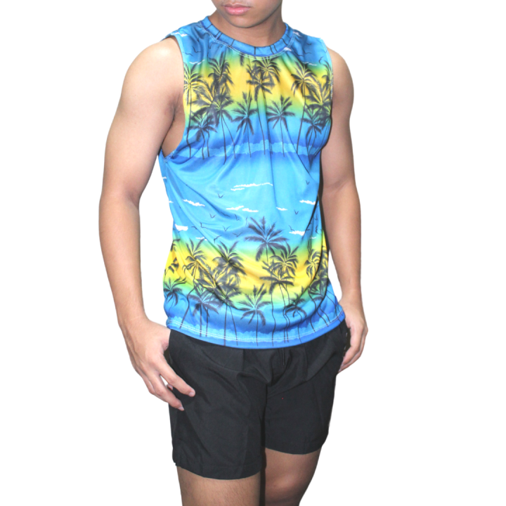 SUMMER MUSCLE TEE ICONIC SANDO COTTON SLEEVELESS GYM FOR MEN | Lazada PH