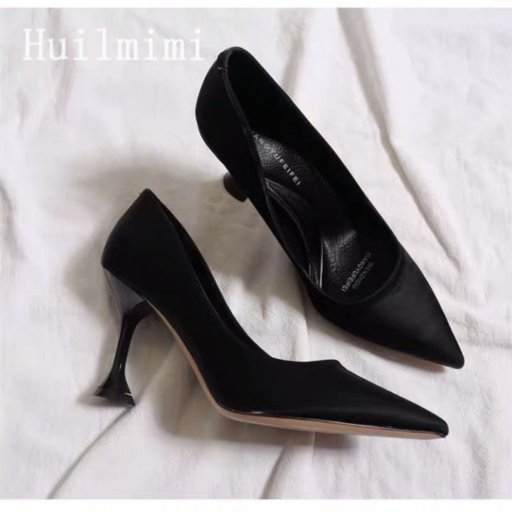 Huilm, women's high heels 8cm high stiletto heels 2024 versatile new ...